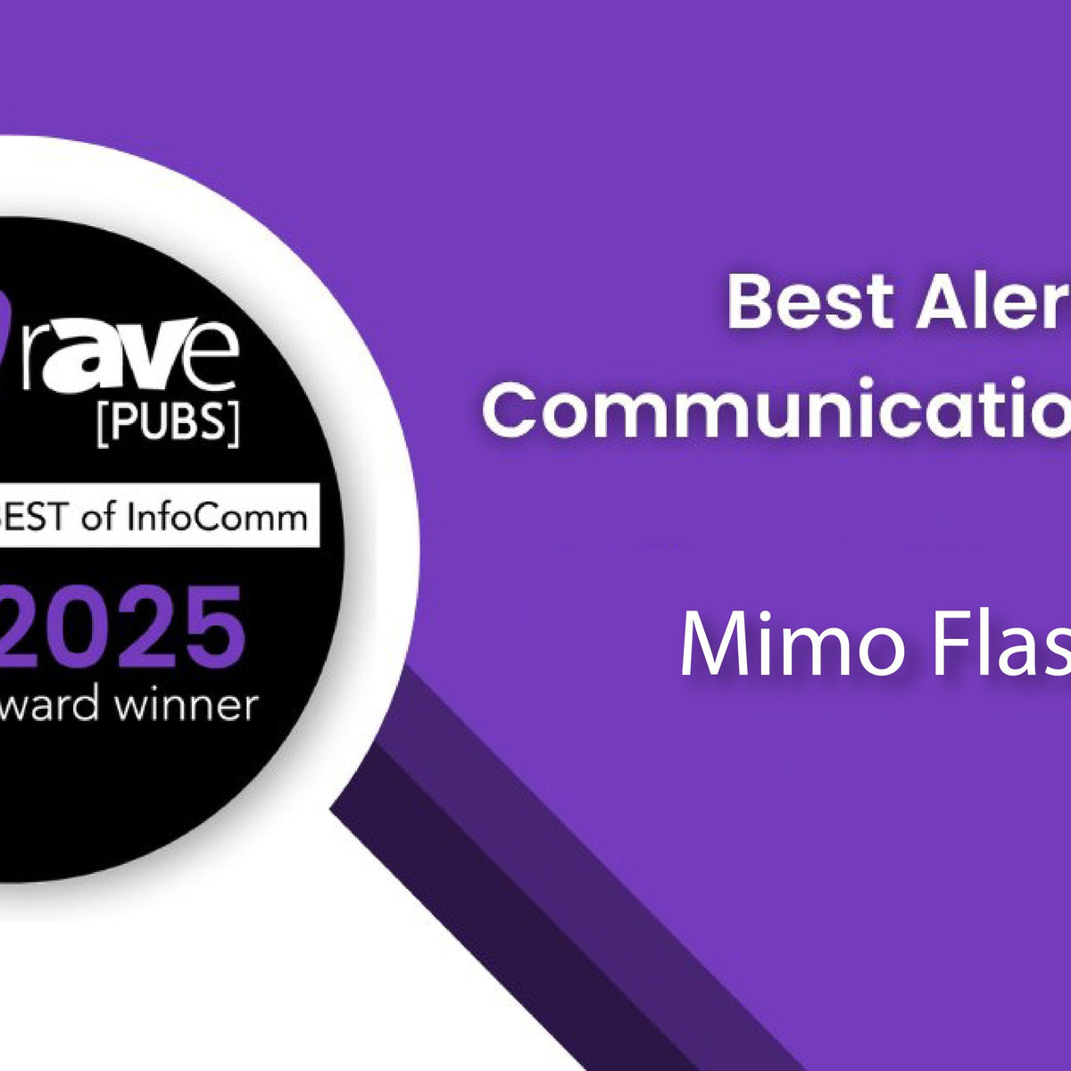 Mimo FlashCast wins Best of InfoComm Award for Best Alert or Communica